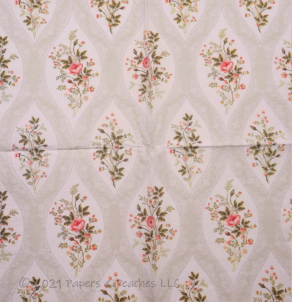 3 Decoupage Paper Napkins Victorian Wallpaper Crafting - Etsy