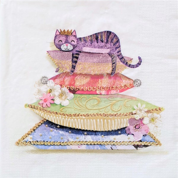 Decoupage Cat - Etsy