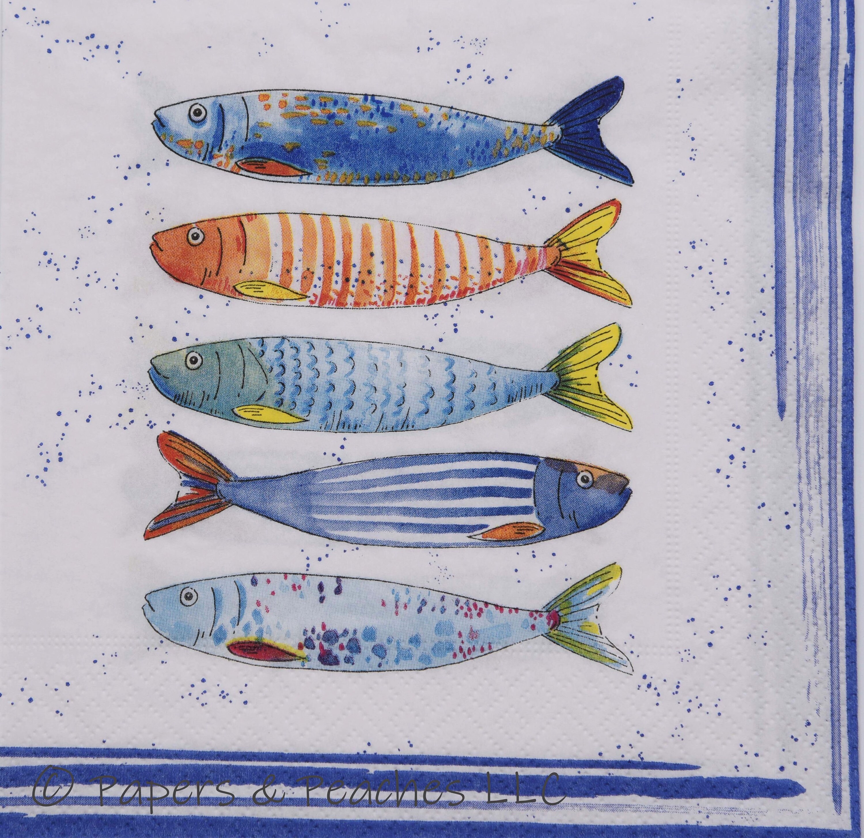 Papercraft Paper, Party & Kids Decoupage Napkins Fishing 2 Napkins etna ...