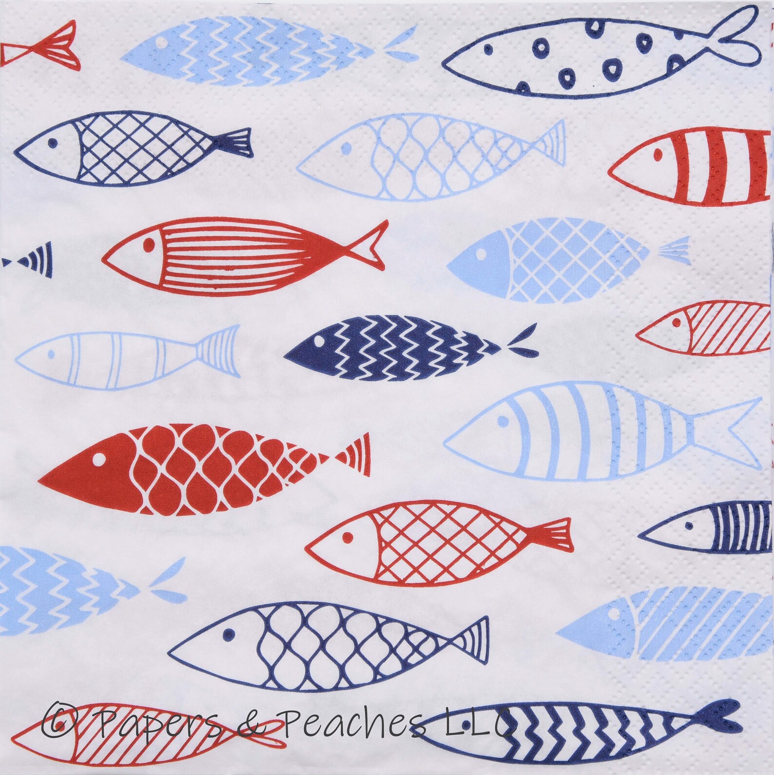 3 Decoupage Napkins Fish Festival Paper Napkins - Etsy