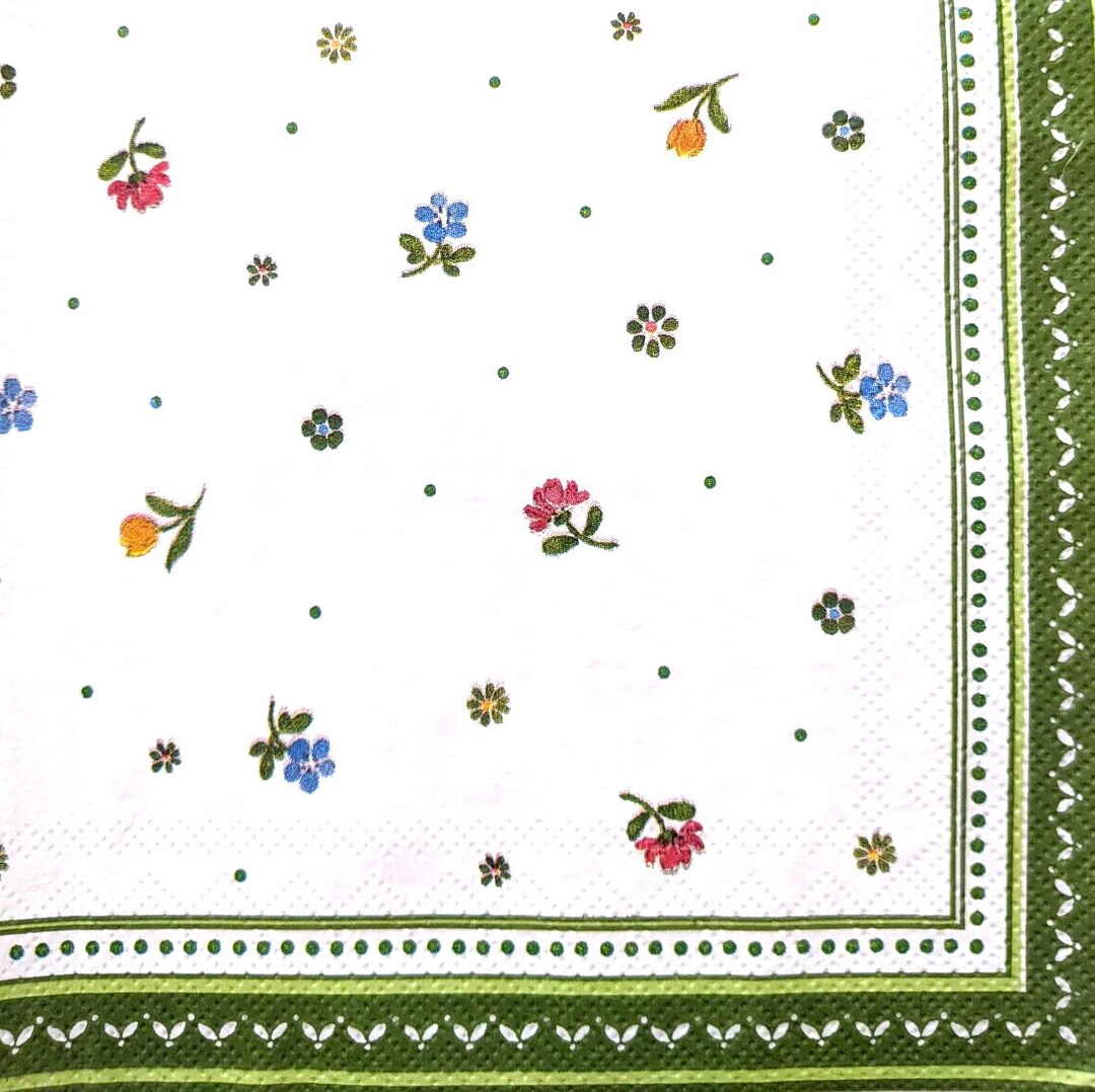 3 Decorative Paper Napkins | Farmers Spring Blossom | Crafting Tissue ...
