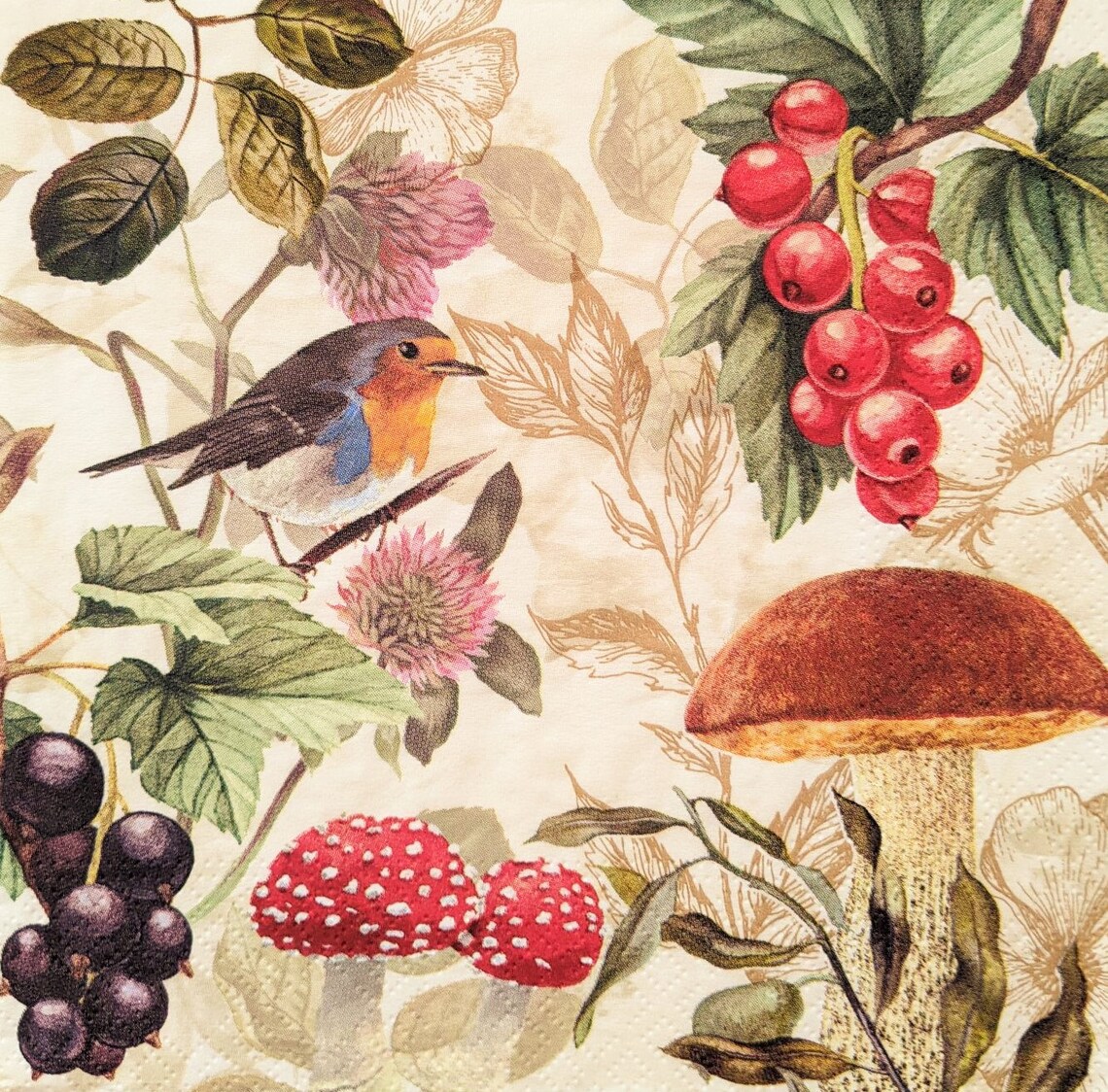 3 Decoupage Paper Napkins Idyllic Forest Crafting Tissue - Etsy