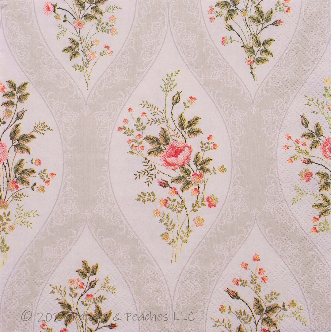 3 Decoupage Paper Napkins Victorian Wallpaper Crafting Tissue - Etsy
