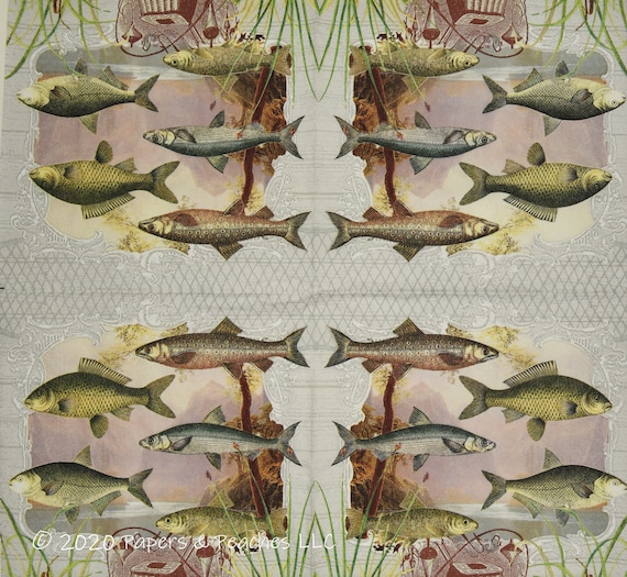 Papercraft Paper, Party & Kids Decoupage Napkins Fishing 2 Napkins etna ...
