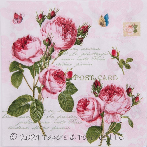 3 Decoupage Paper Napkins Victorian Wallpaper Crafting - Etsy