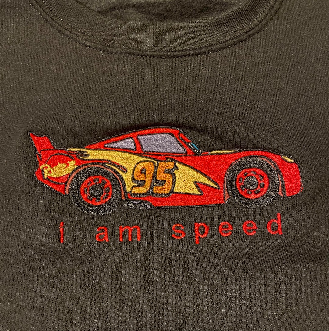Disney Cars Lightning Mcqueen YOUTH Embroidered Crewneck Sweatshirt - Etsy