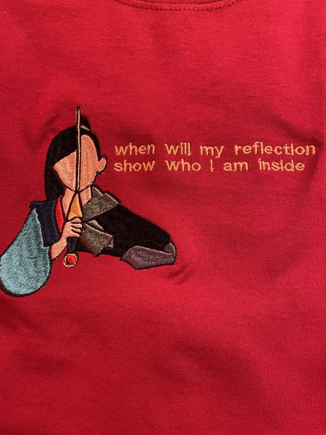 Mulan Reflections Embroidered T-shirt - Etsy
