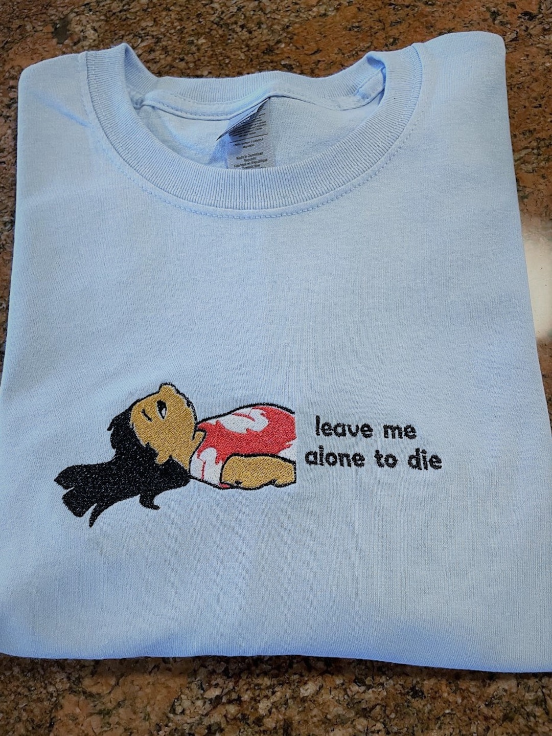 Disney Lilo and Stitch Embroidered Shirt | Leave Me Alone - Etsy