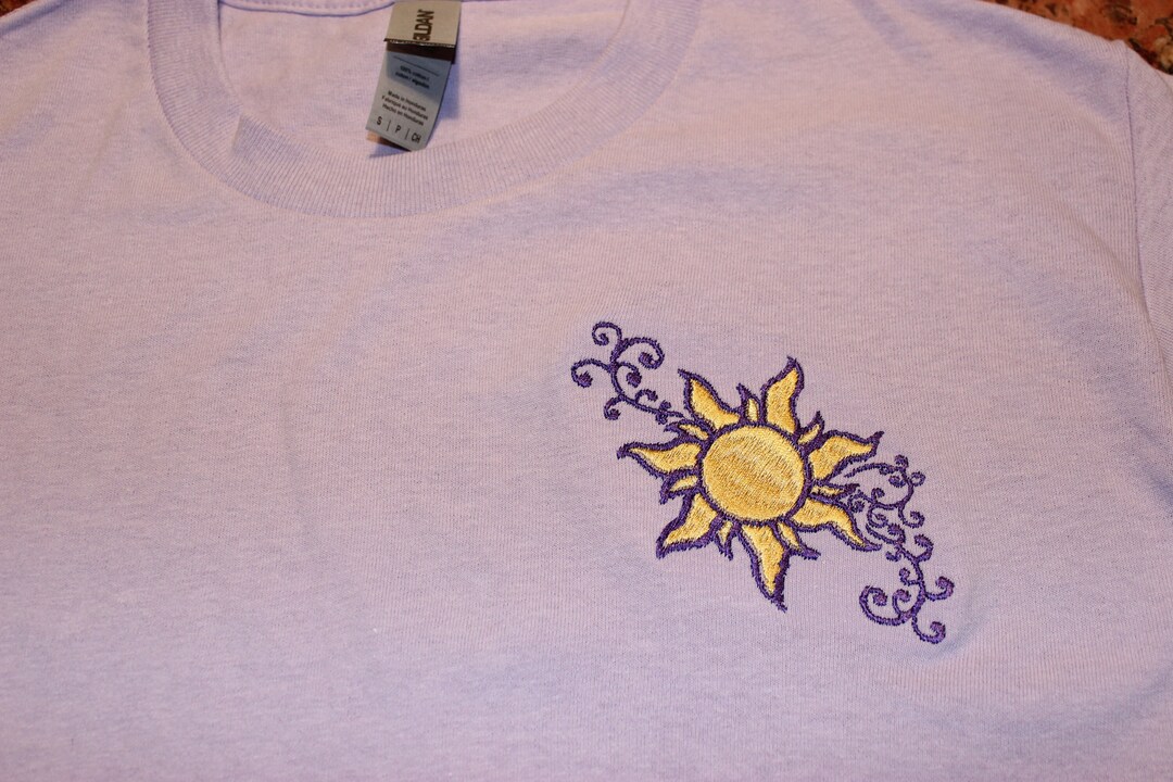 Disney Tangled Embroidered Shirt | Rapunzel Sundrop Flower - Etsy
