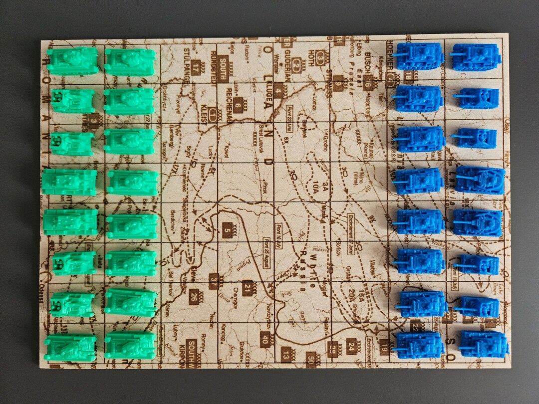 WW2 Tank Board Game Set Breakthrough - Etsy