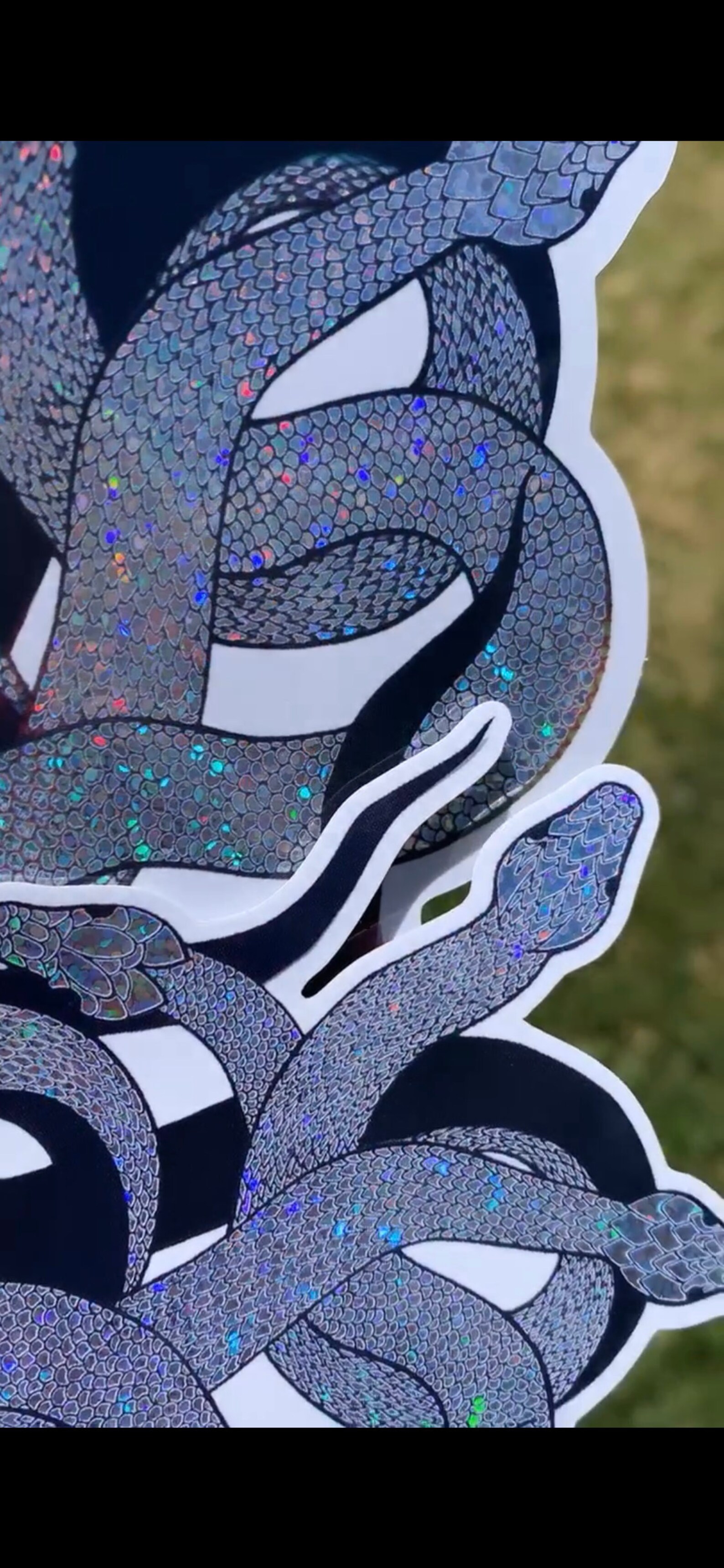 Holographic Snake Sticker - Etsy