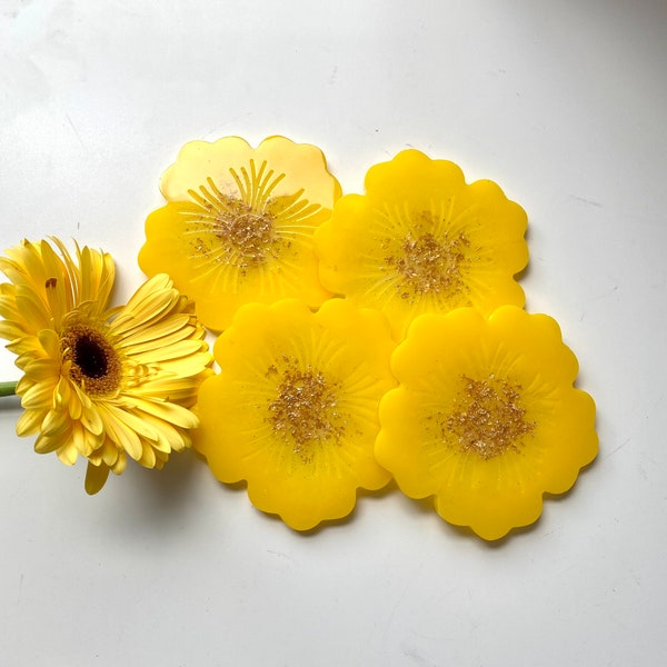 Yellow Coasters - Etsy