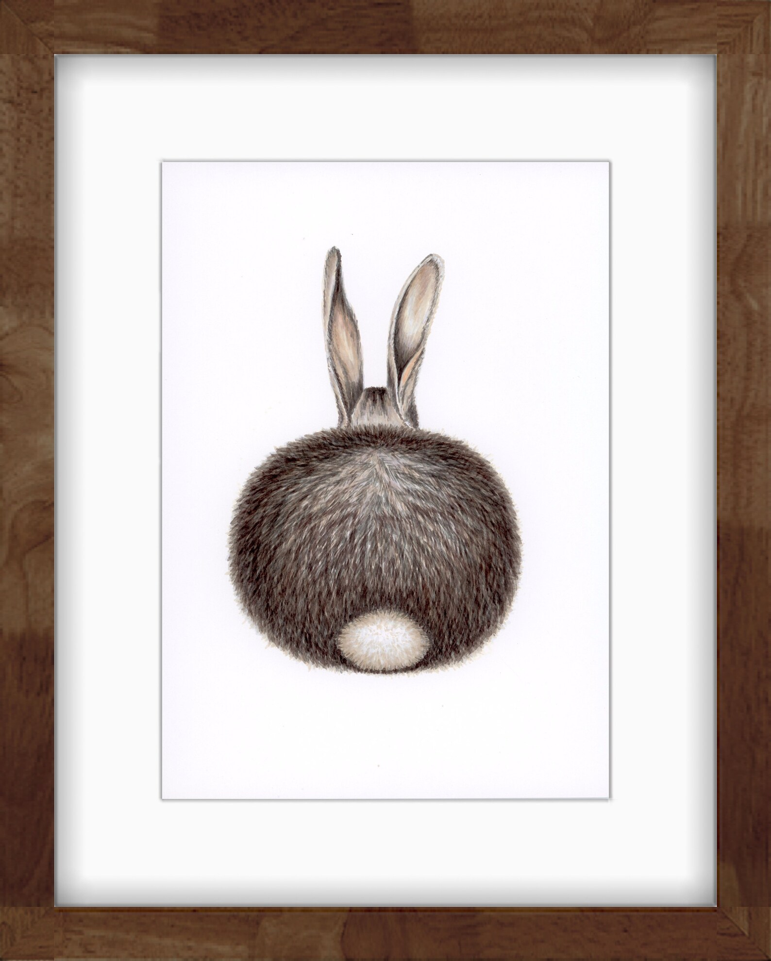 Bunny Tail PRINT, Nursery Clipart Bunny, Rabbit Wall Decor, Bunny Butt ...
