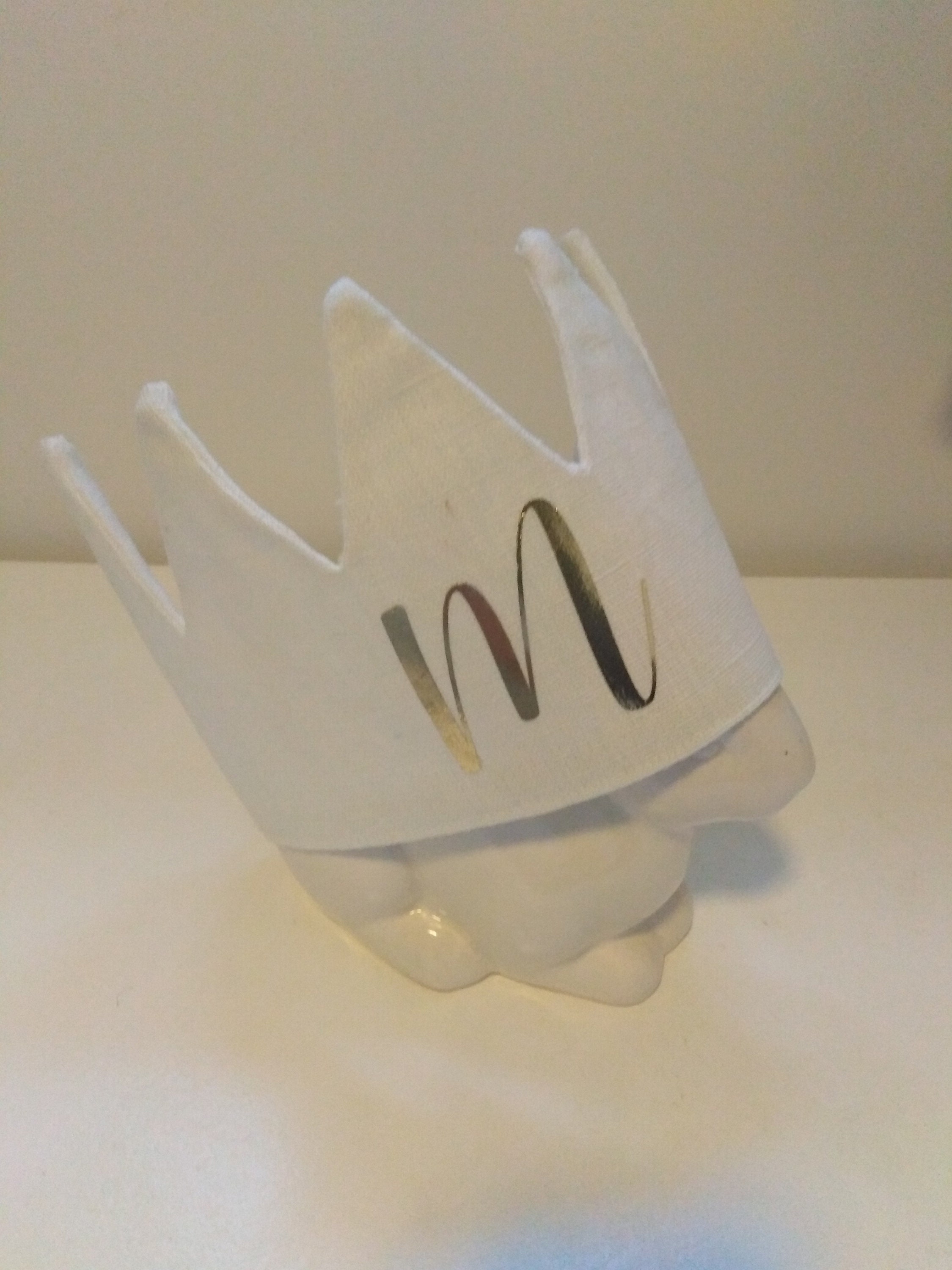 White Linen Crown, Handmade, Personalised, Birthday Crown, Children's ...