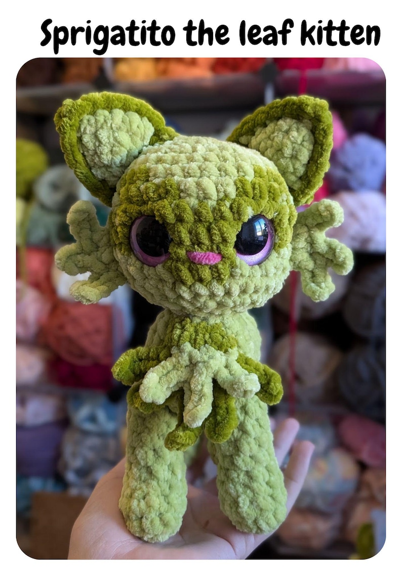 Sprigatito the Leaf Kitten Amigurumi Crochet Pattern *DIGITAL PATTERN ...