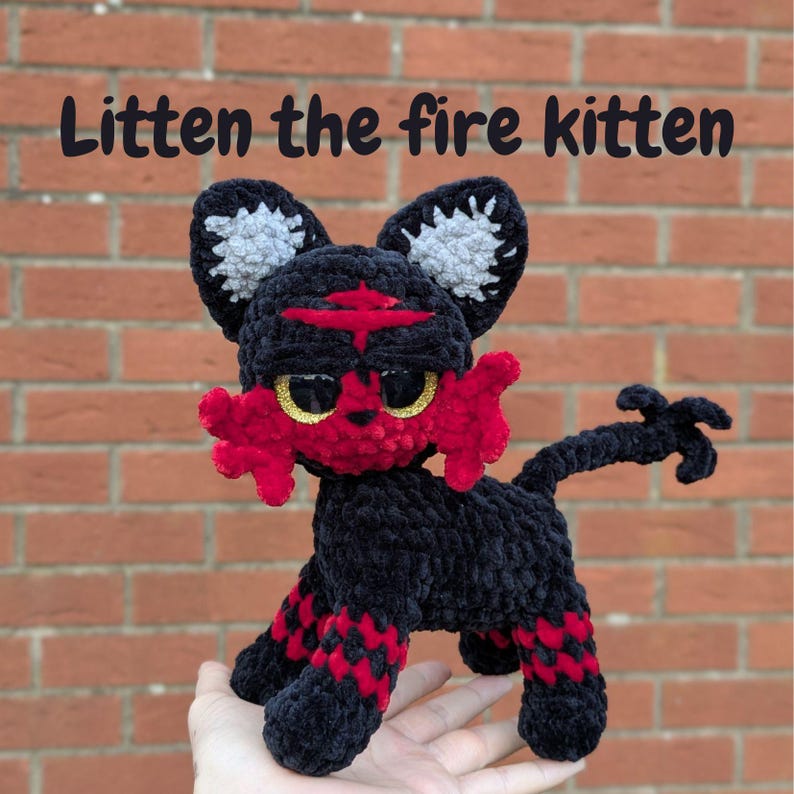 Litten the Fire Kitten Amigurumi Crochet Pattern *DIGITAL PATTERN ...