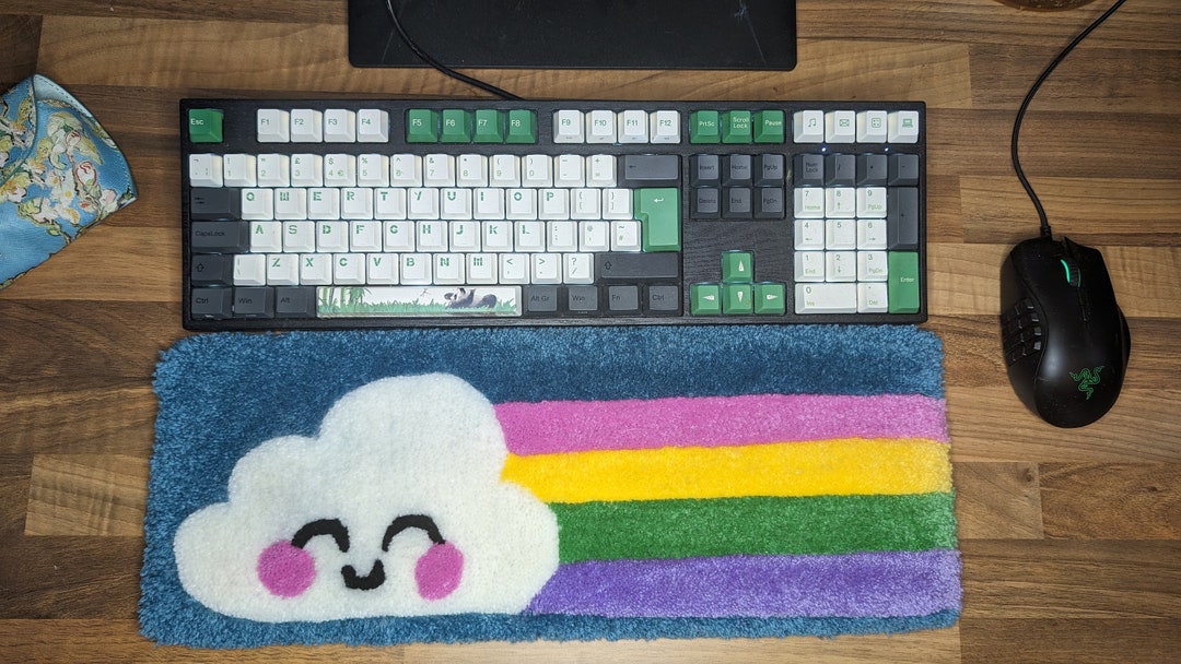 Tufted Keyboard Rug Rainbow Cloud - Etsy