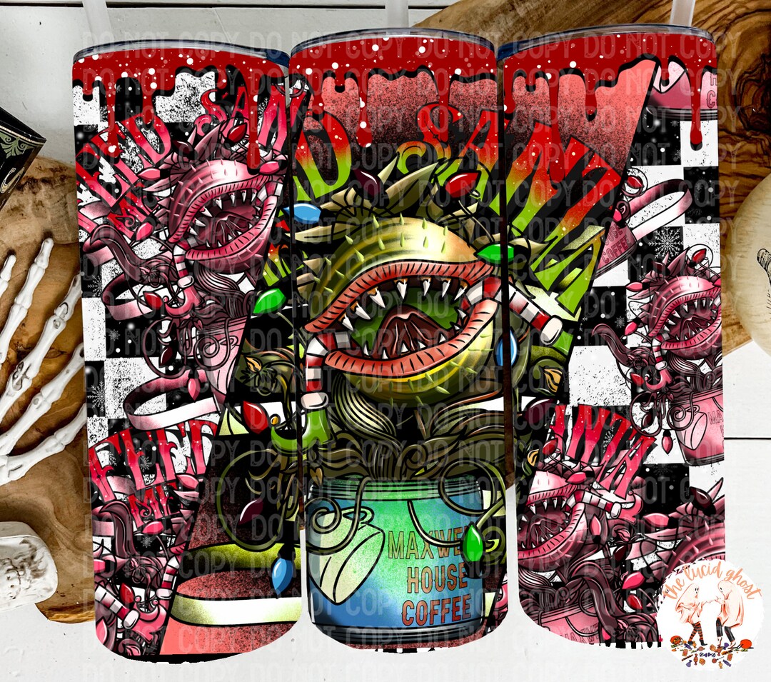 FAST SHIPPING! Feed Me Santa Audrey Little Shop of Horrors Tumbler Elf ...