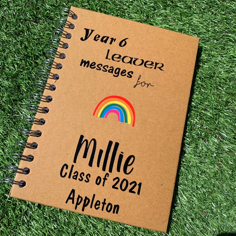 Rainbow Custom Year 6 Leavers Notebook End of School School - Etsy UK