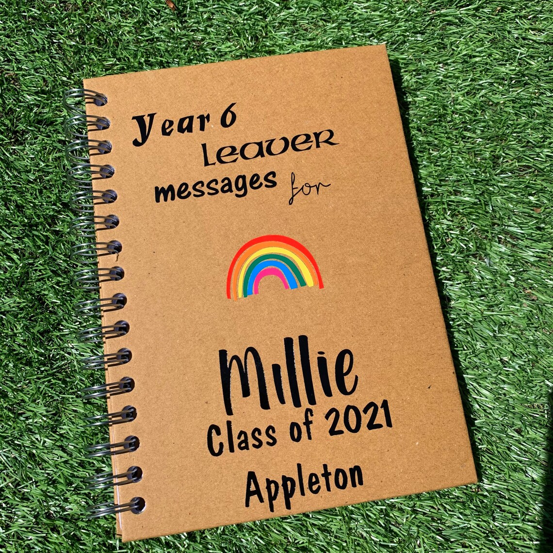 Rainbow Custom Year 6 Leavers Notebook End of School School - Etsy UK