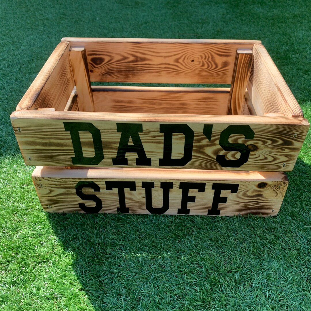 Personalised Wooden Crate, Man Crate Gift for Dad, Custom Designed ...