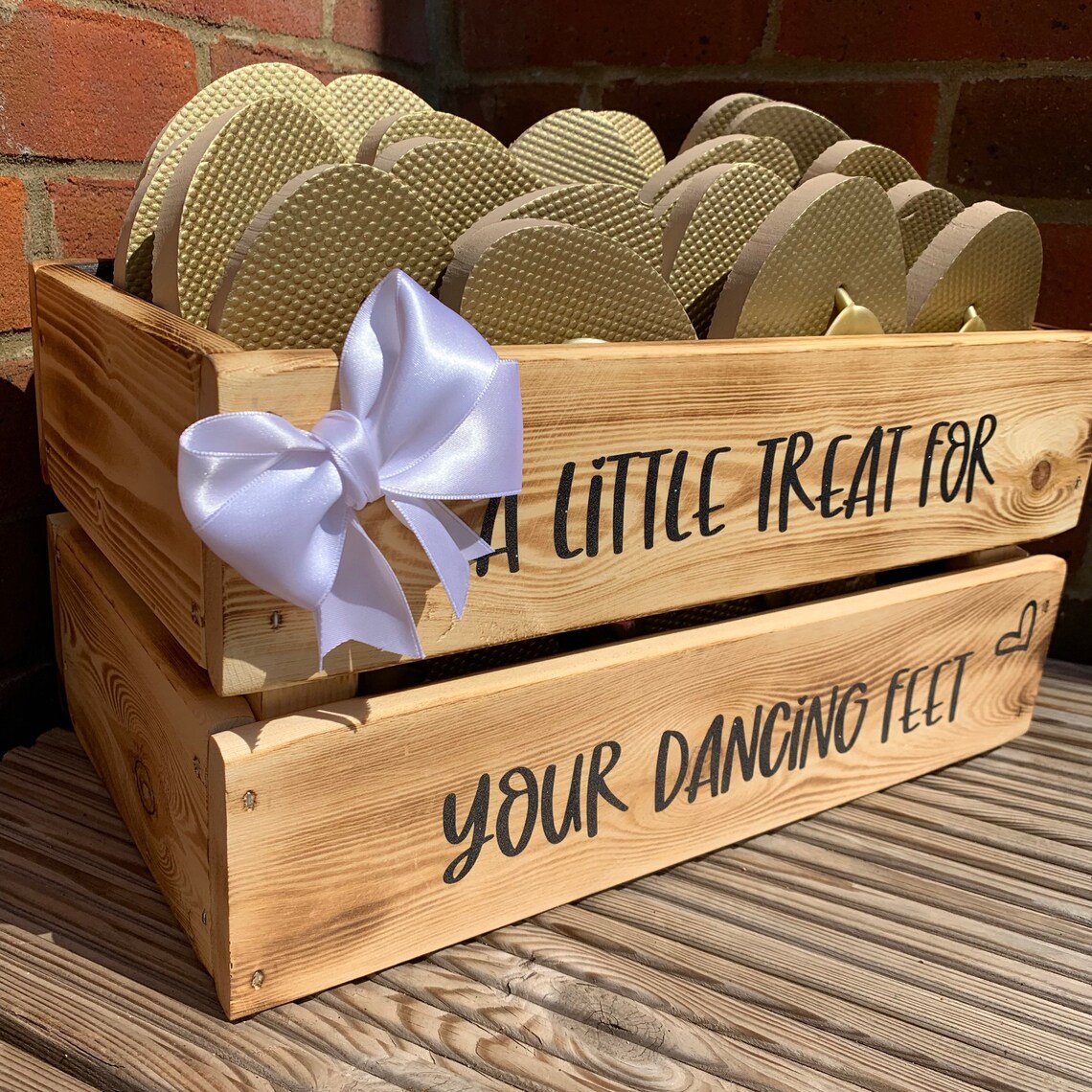 A little treat for your dancing feet Flip flop crate flip | Etsy
