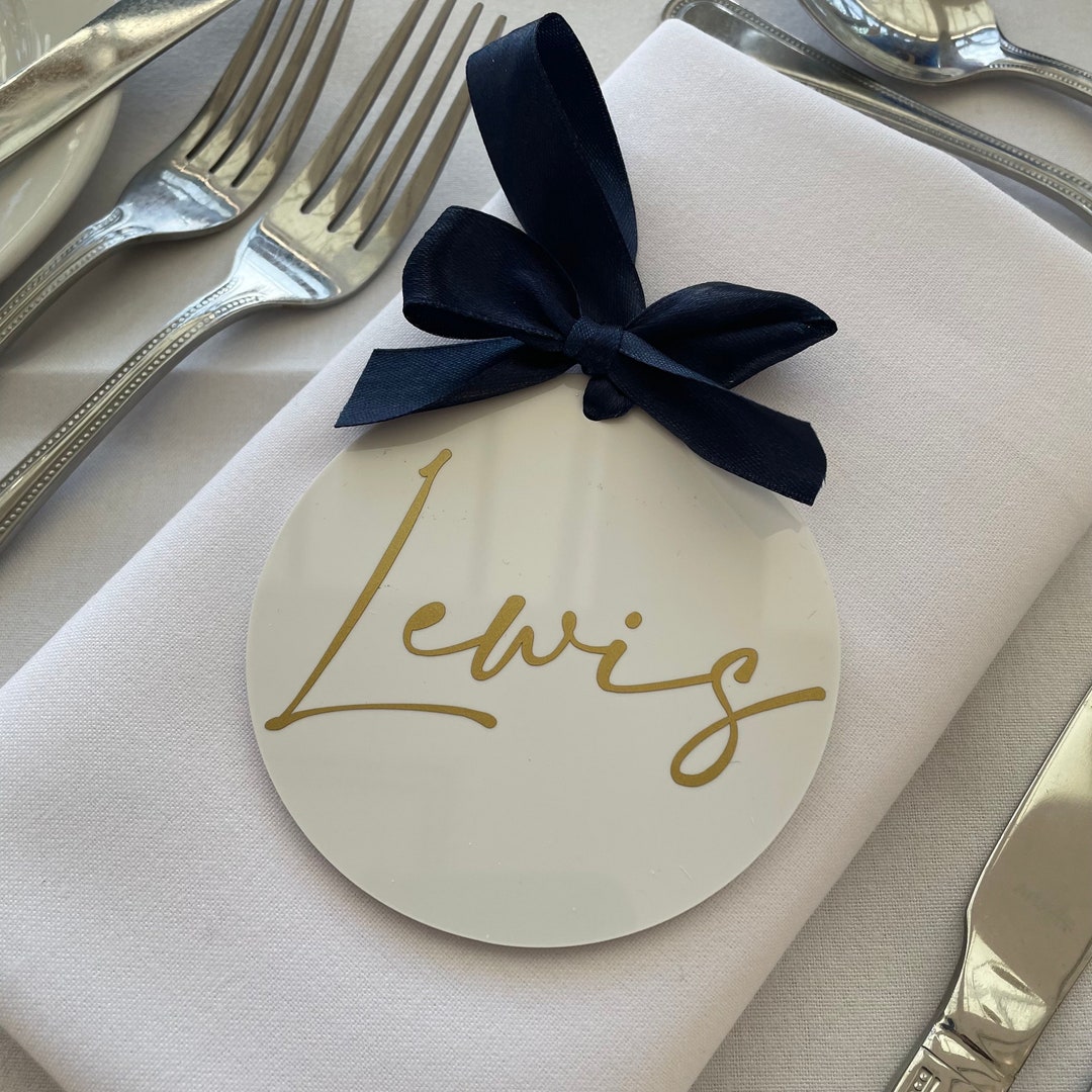 Acrylic Wedding Name Place Cards Ideas, Luxury Custom Wedding Décor ...