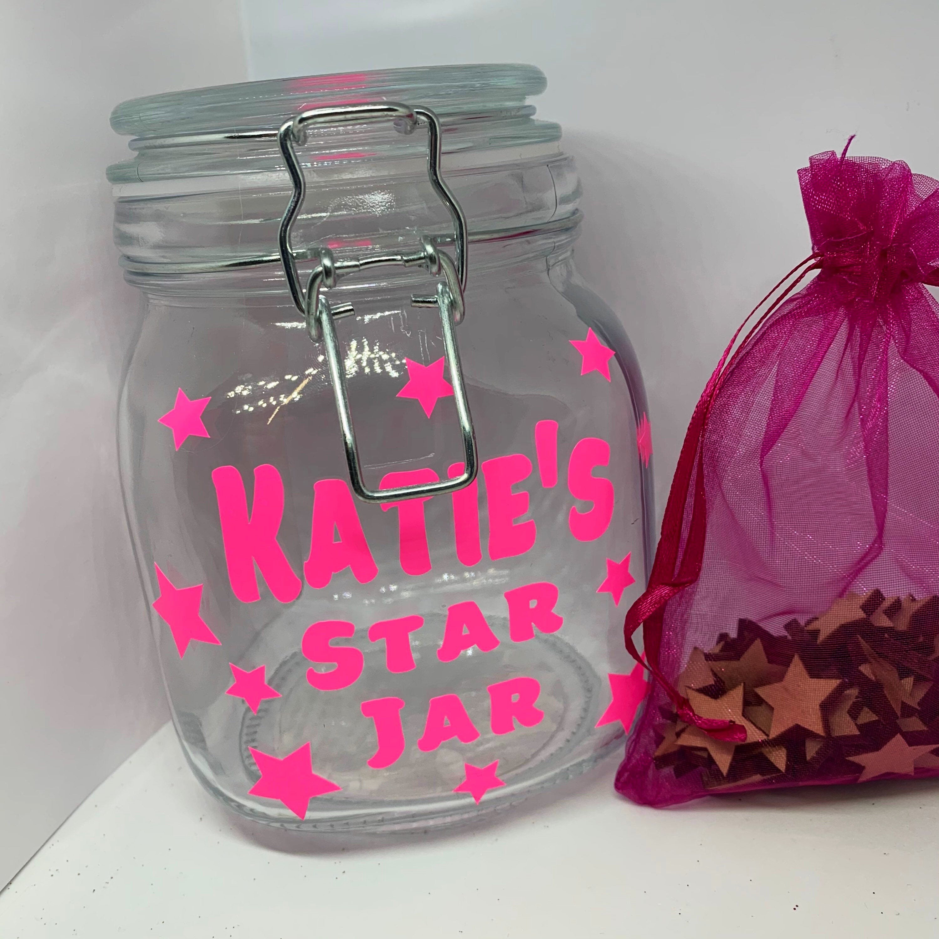 Reward Jar | Wooden Stars | Good Behaviour | Chart | Personalised ...