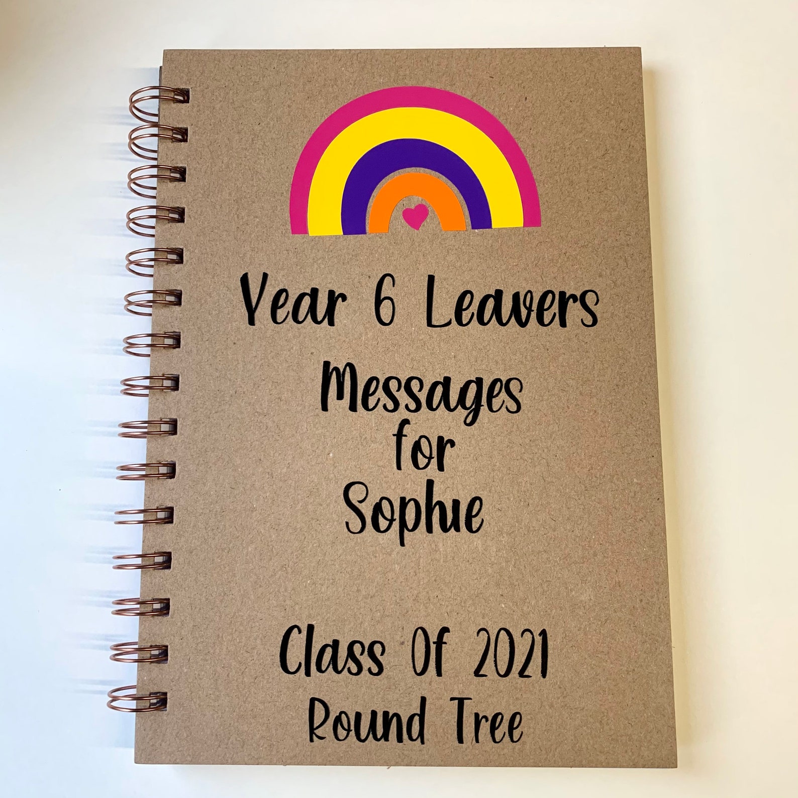 Personalised End of School Leavers Rainbow Notebook School - Etsy UK