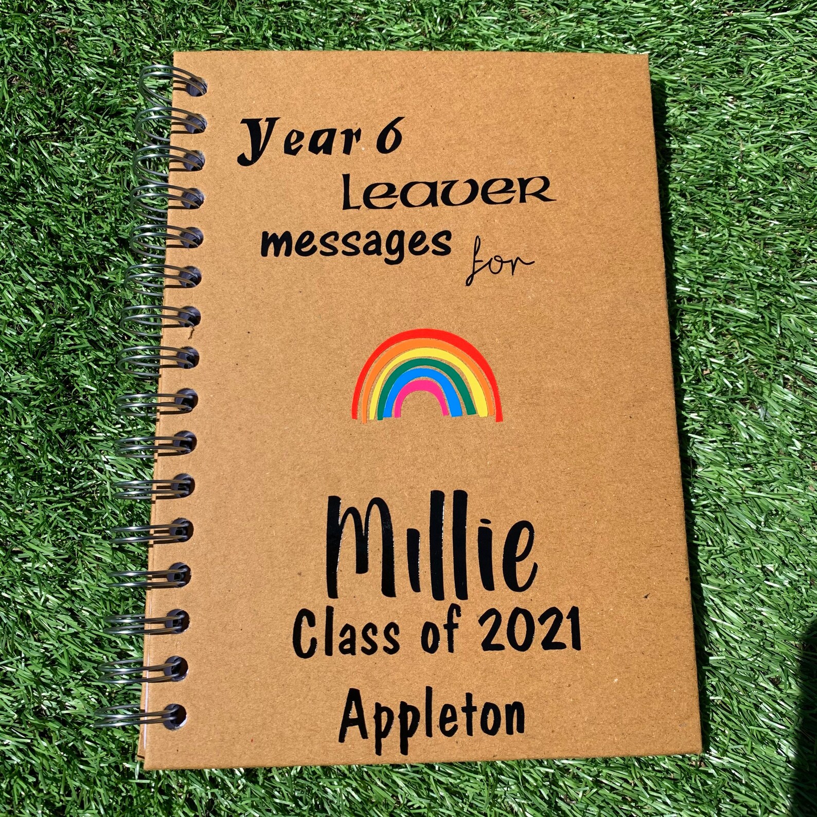 Rainbow Custom Year 6 Leavers Notebook End of School School - Etsy UK