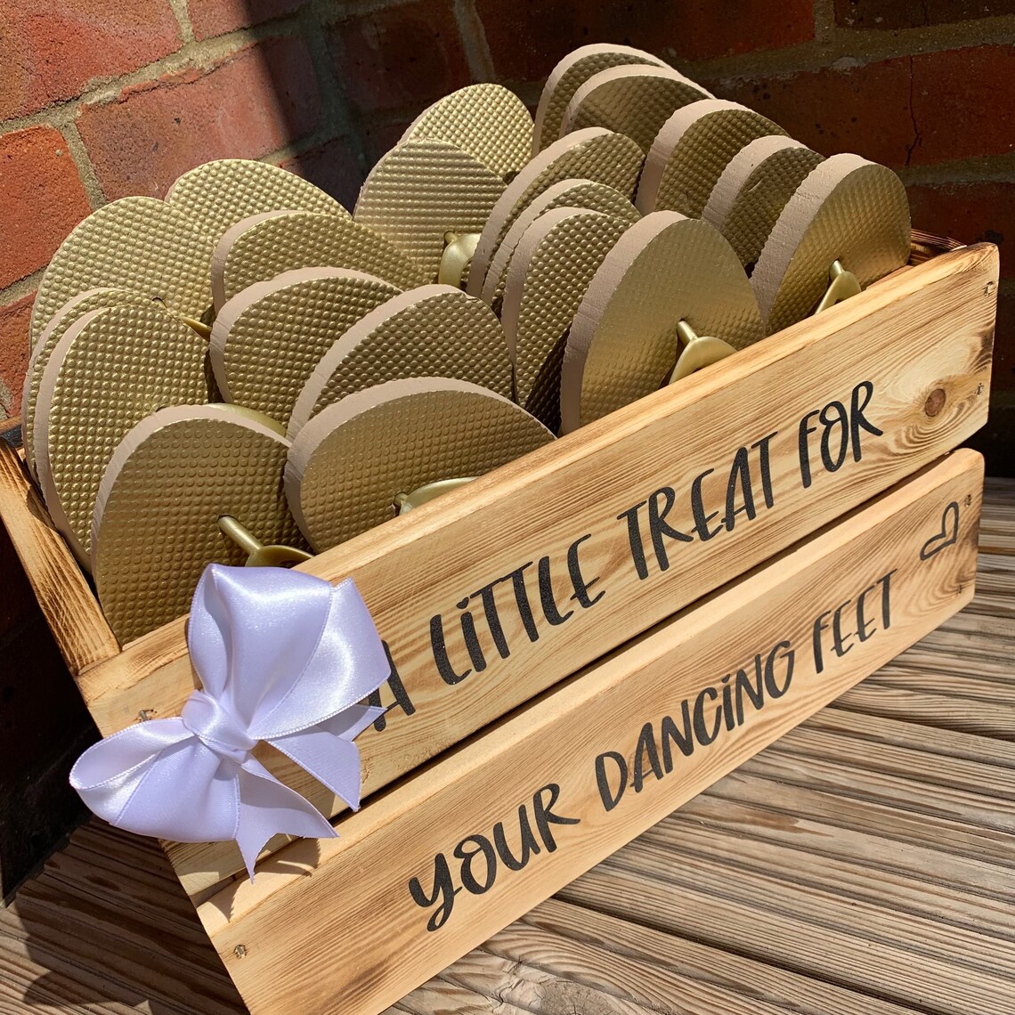 A little treat for your dancing feet Flip flop crate flip | Etsy
