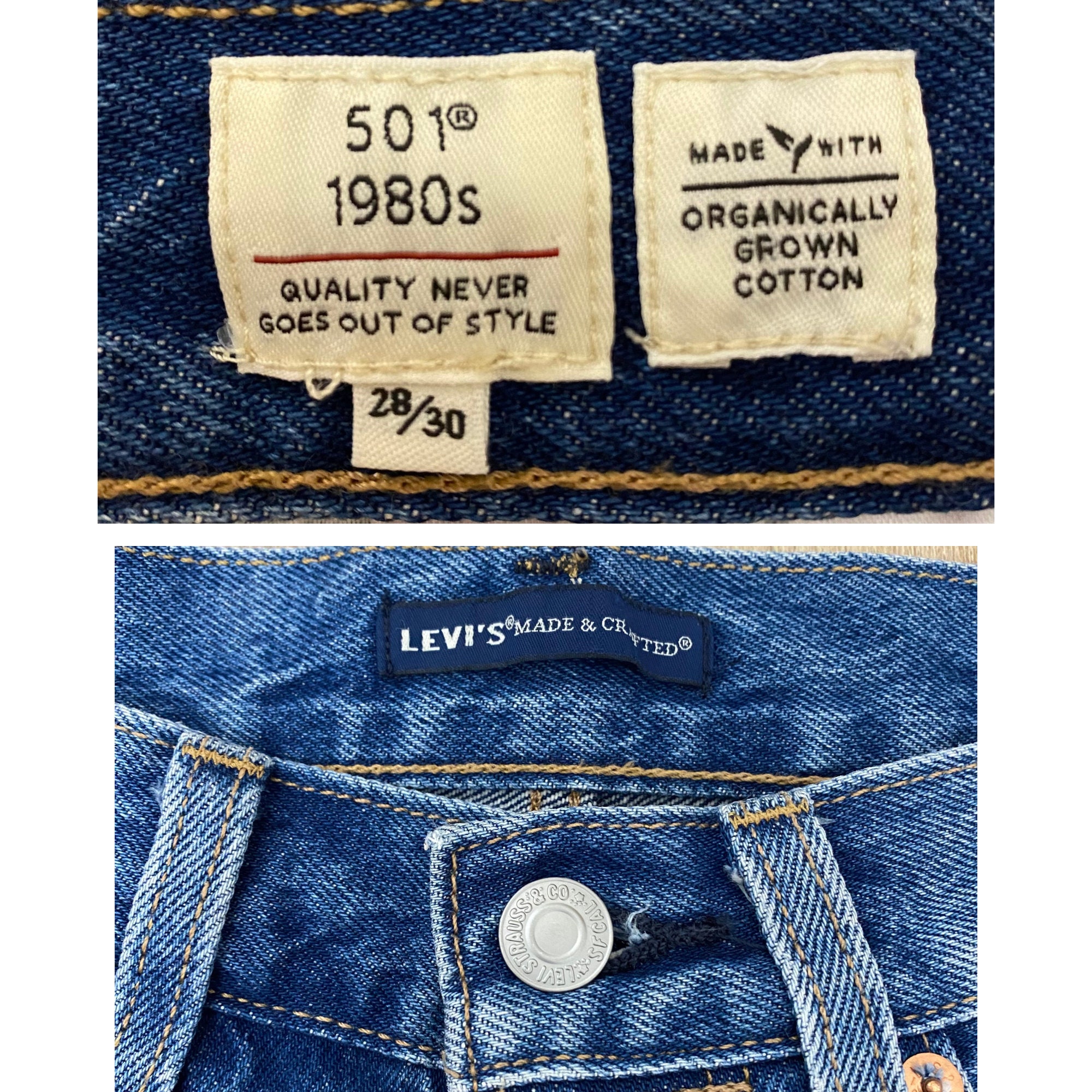 Levi's 501 Made & Crafted W28 L30, Medium Stone Wash Blue Levi's 501 Made & Crafted W28 L30, Medium Stone Wash Blue