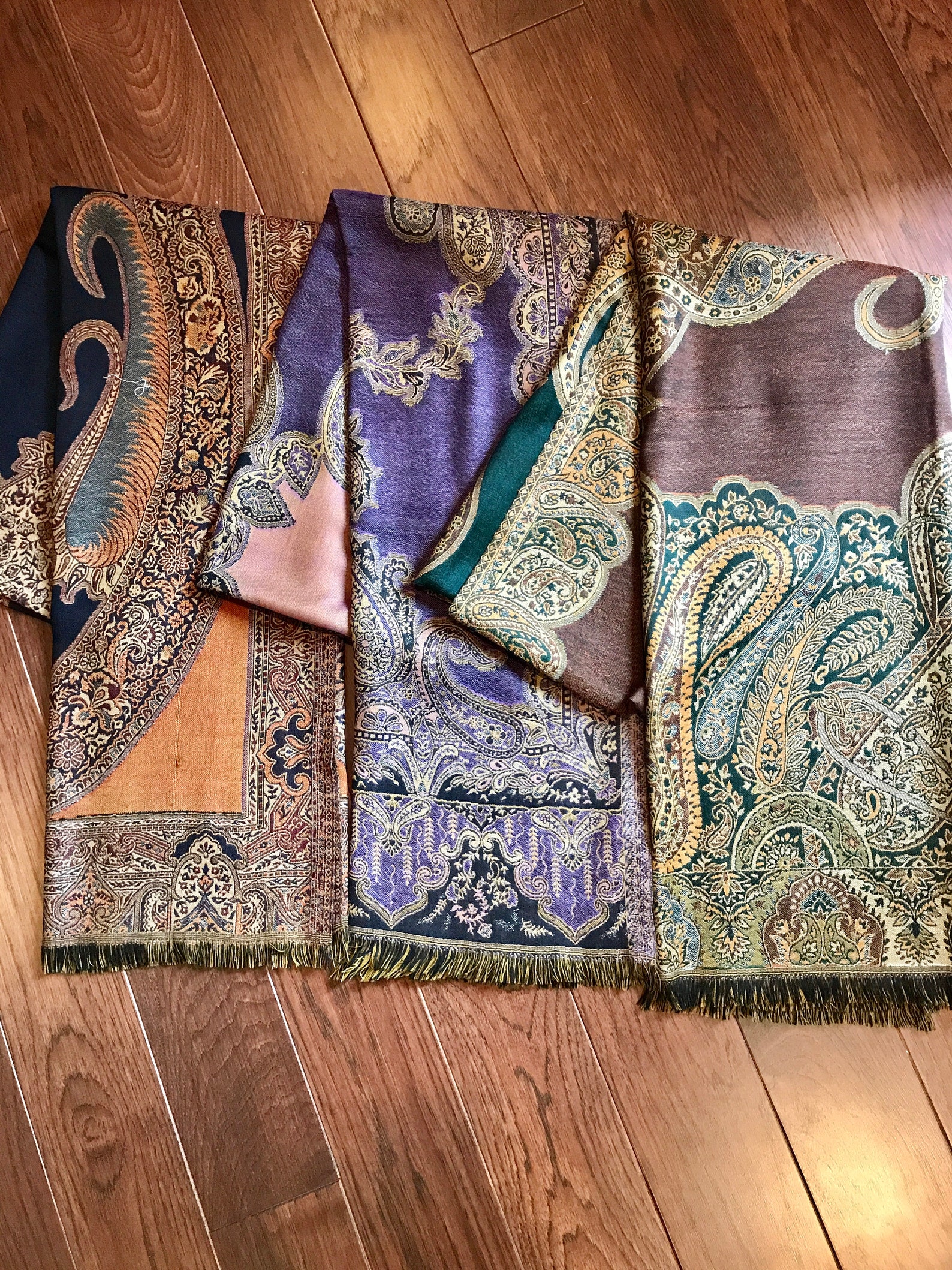 Paisley Designed Pure Wool Stole - Etsy