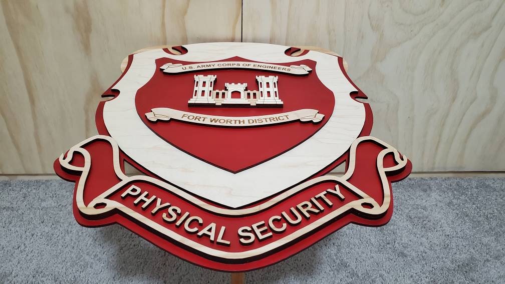 Custom 3D Wooden Engineer Regimental Crest With US Army Corps of ...