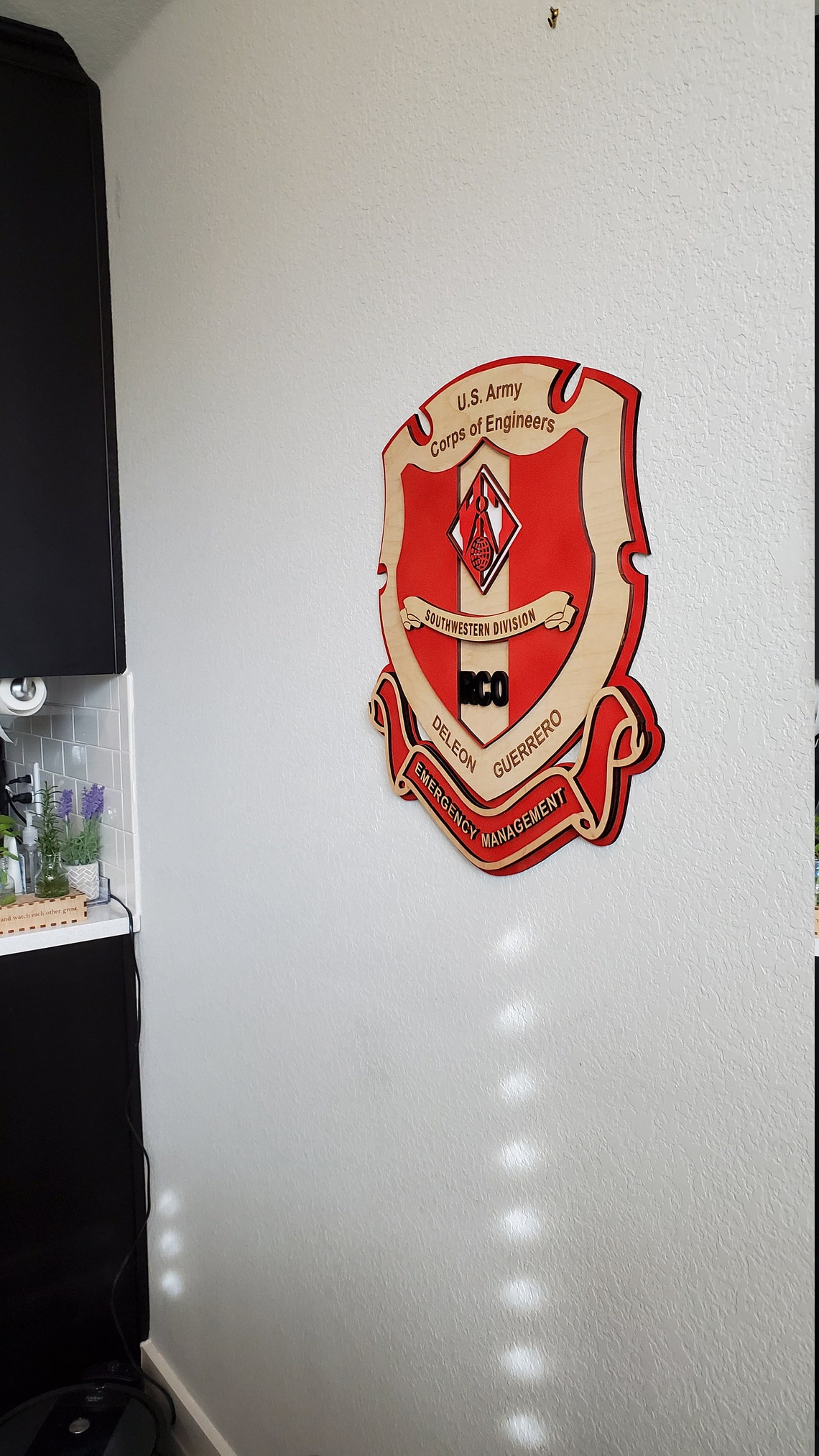 Custom 3D Wooden Engineer Regimental Crest With US Army Corps of ...