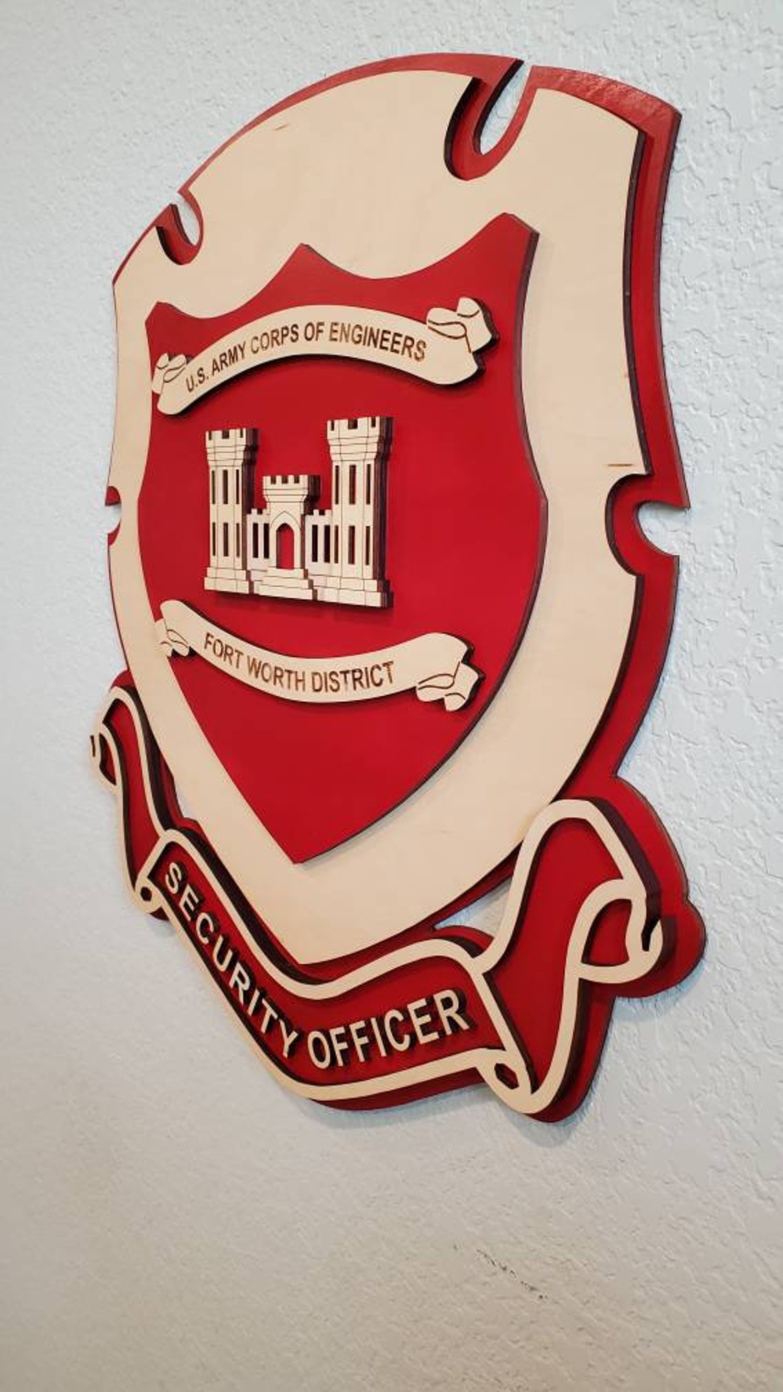 Custom 3D Wooden Engineer Regimental Crest With US Army Corps of ...