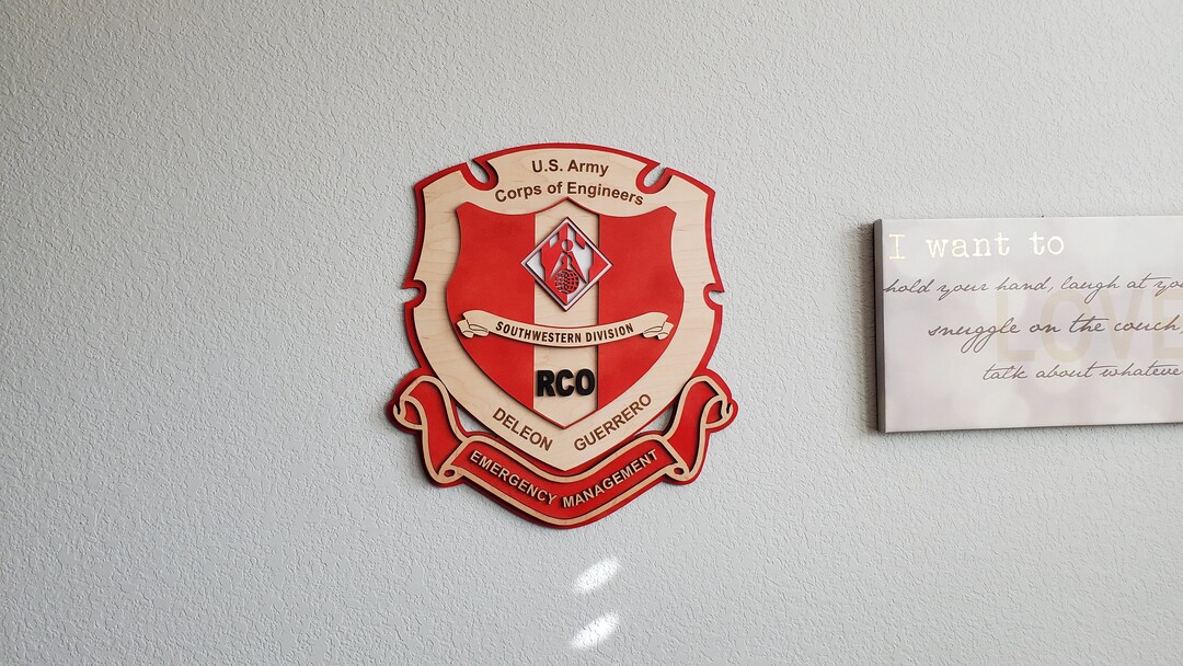 Custom 3D Wooden Engineer Regimental Crest With US Army Corps of ...