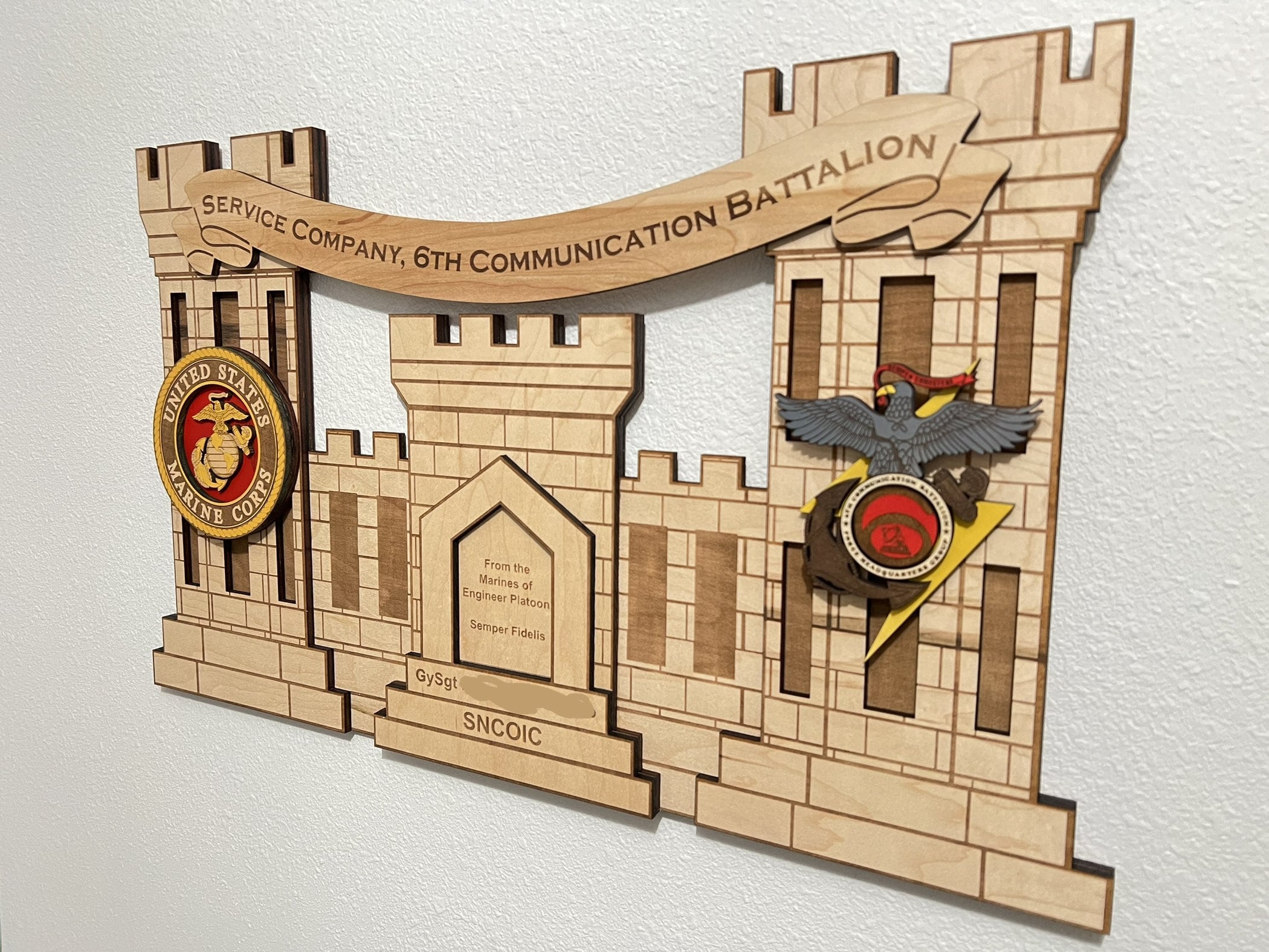 Marine Combat Engineer Wooden Plaque - Etsy