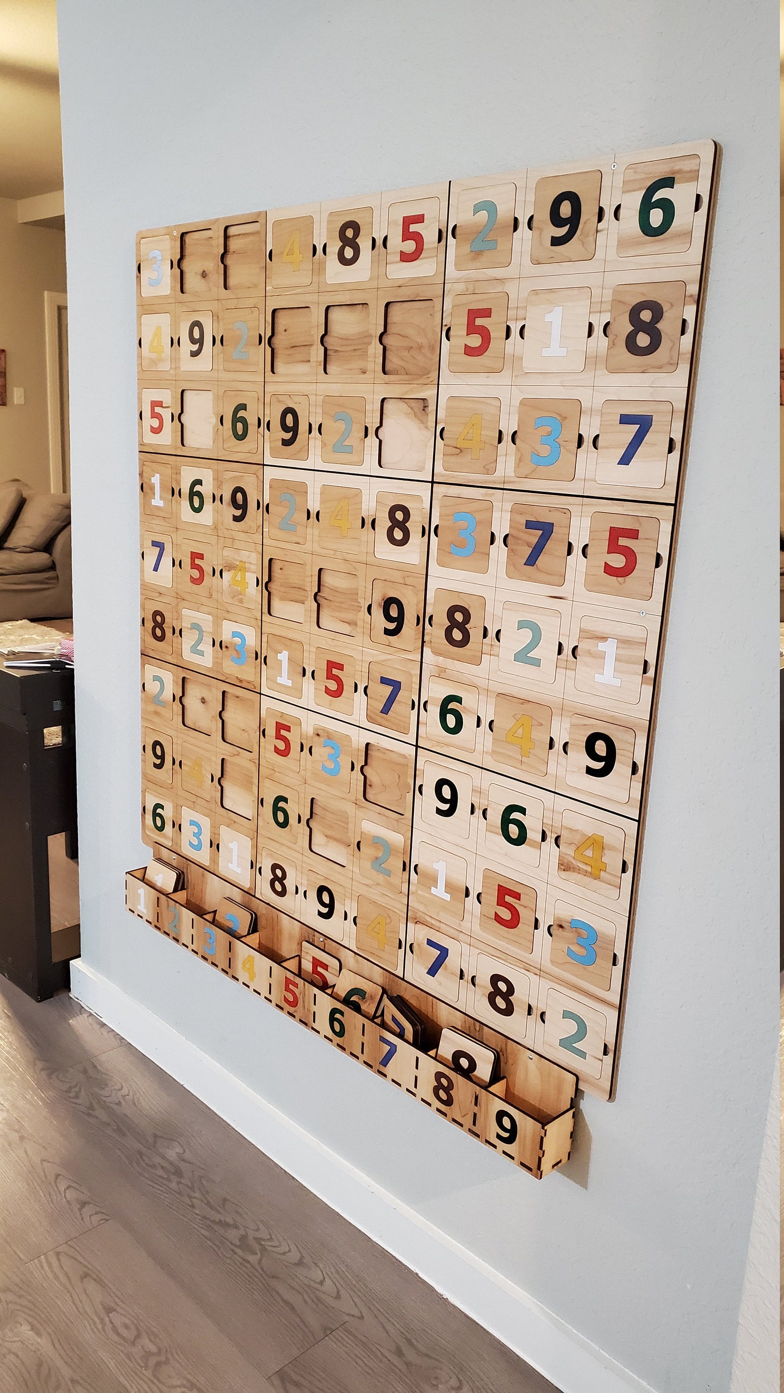 Jumbo size wooden magnetic wall mount Sudoku board | Etsy