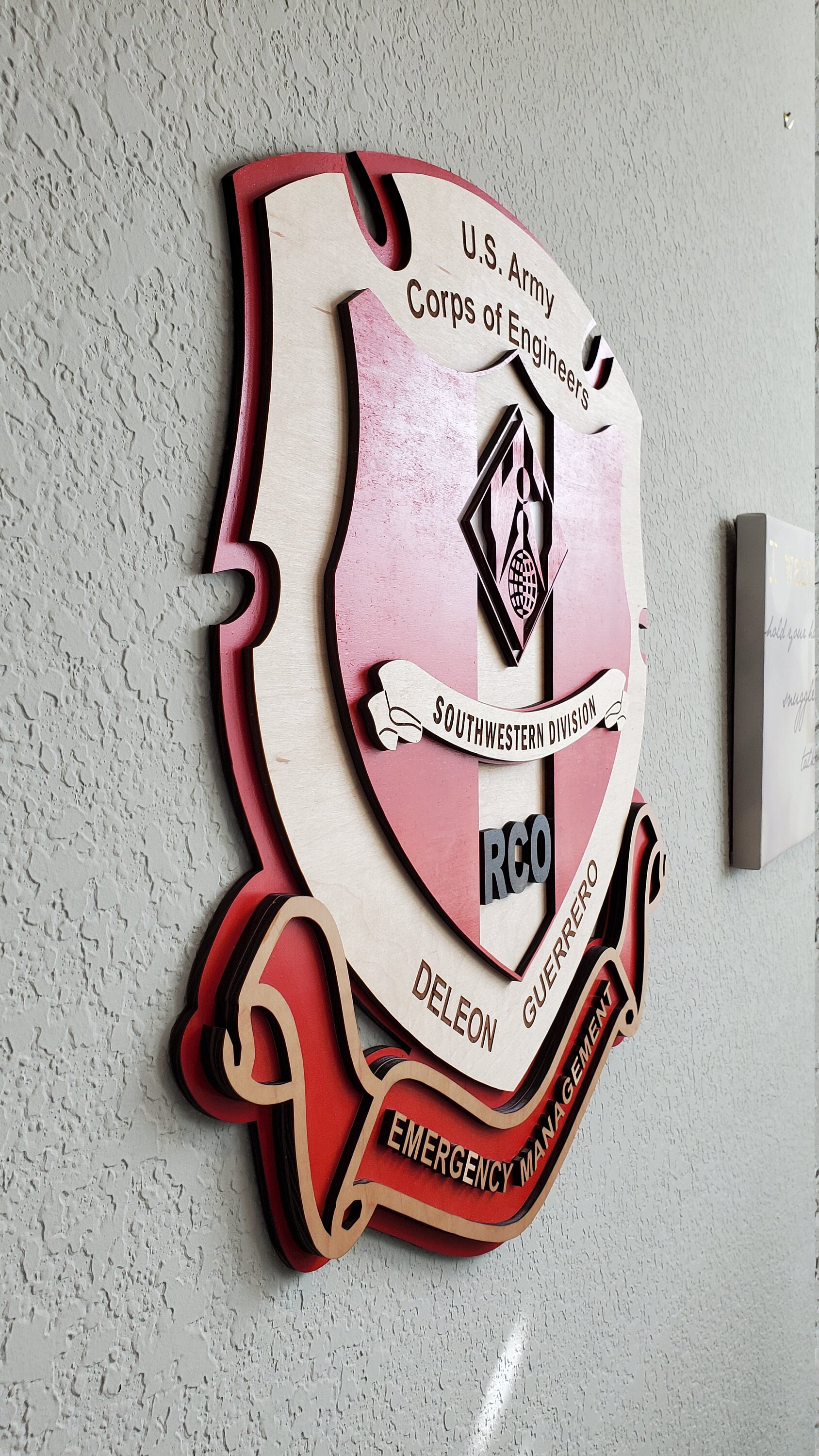 Custom 3D Wooden Engineer Regimental Crest With US Army Corps of ...