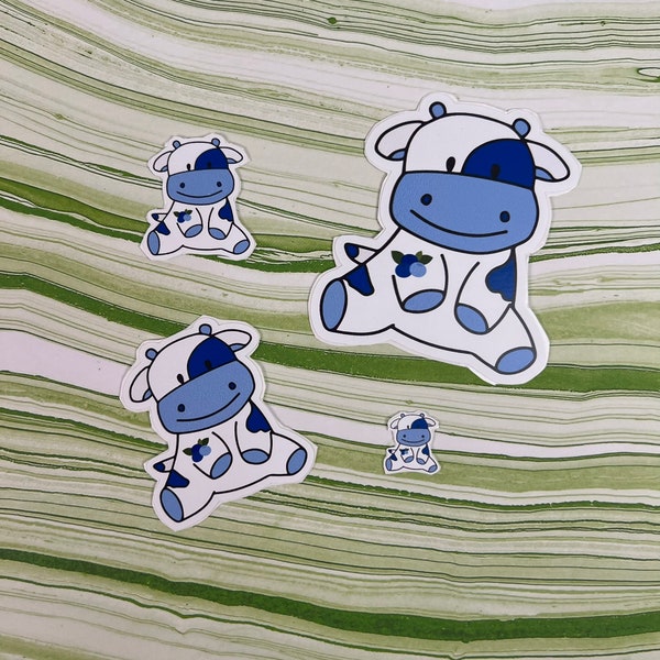Blue Cow Stickers - Etsy
