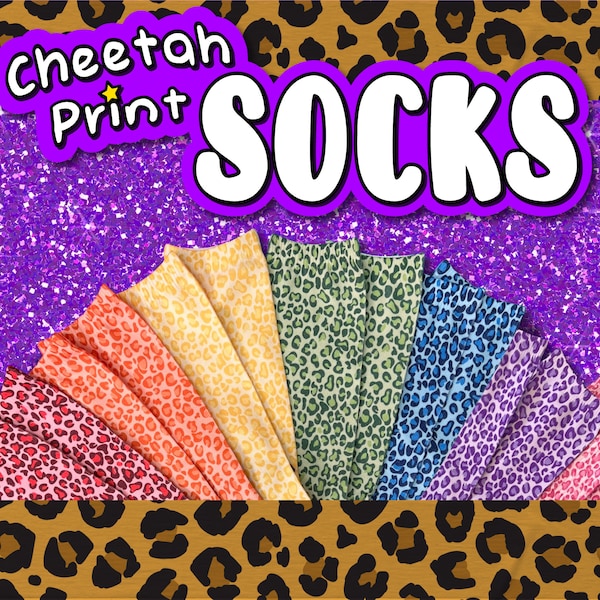 Cheetah Print Socks Mens - Etsy