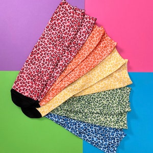MATCHING Cheetah Girl Inspired Colorful Rainbow Cheetah Headbands and ...