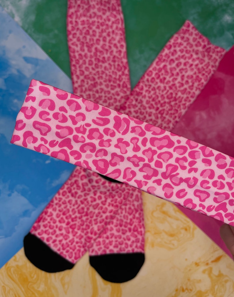 MATCHING Cheetah Girl Inspired Colorful Rainbow Cheetah Headbands and ...