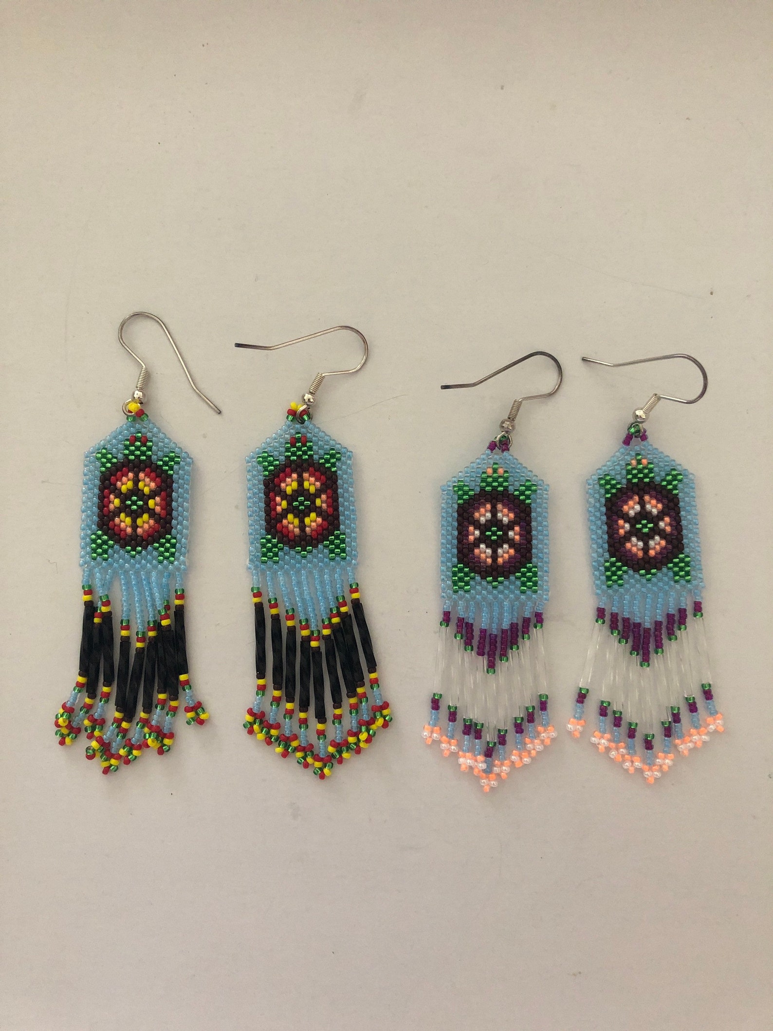 Native American Peyote Stitch Earings, Native American Beaded, Boho ...