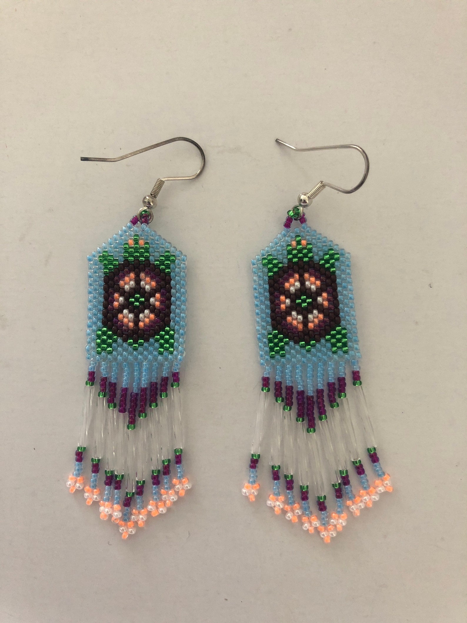 Native American Peyote Stitch Earings, Native American Beaded, Boho ...