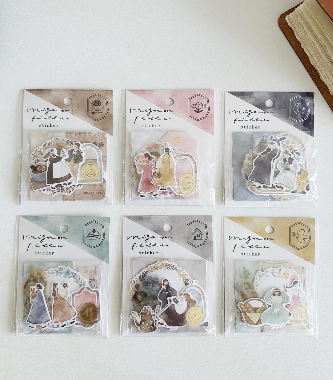 Q-lia Mignon Fille Flake Sticker Pack 15 Designs 45 Pieces - Etsy