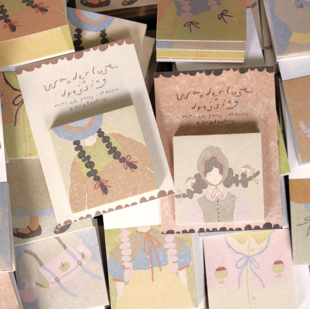 Bighands Mini Art Pieces Memo Pad Craft Supplies for Planner, Scrapbook ...