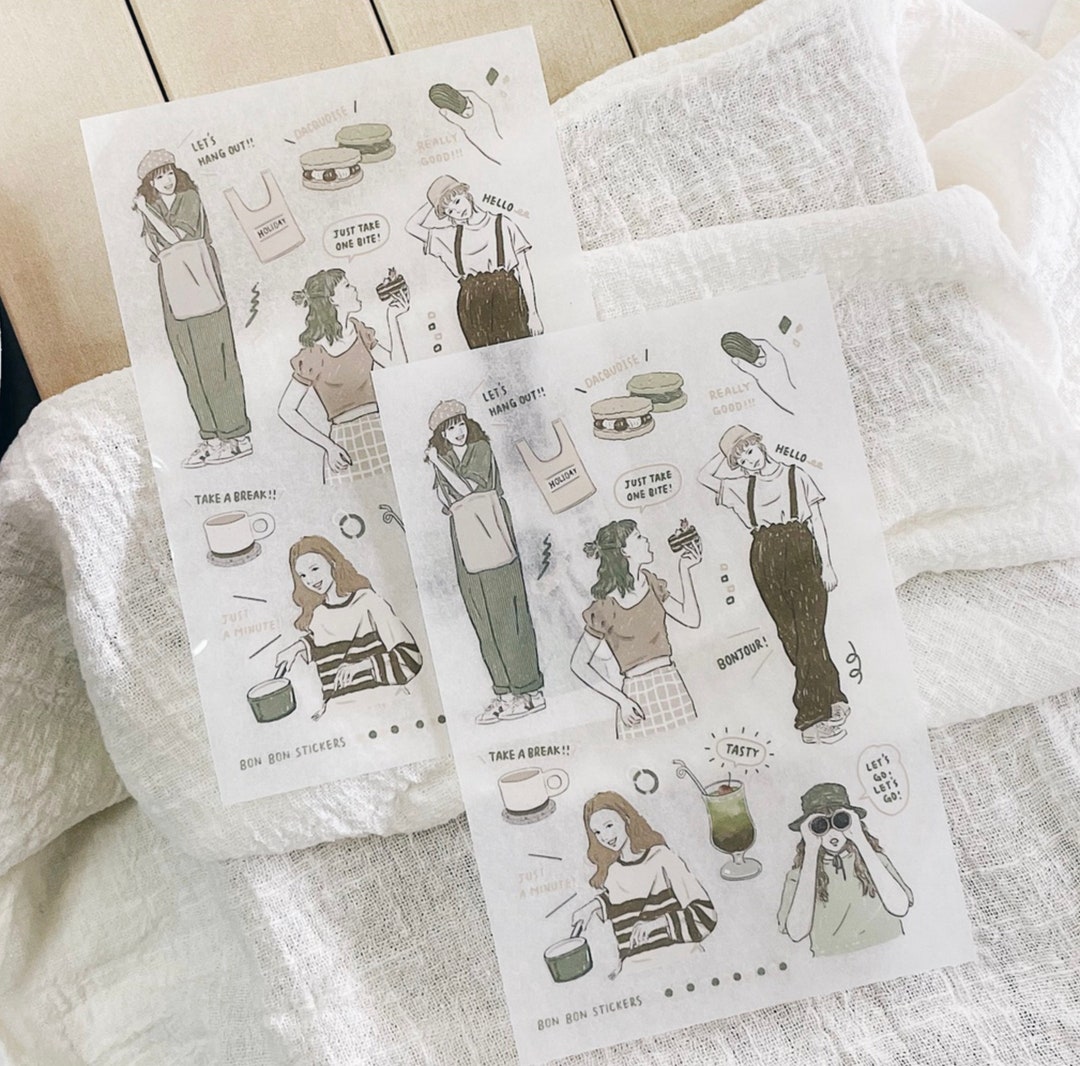 Bon Bon Stickers My Color Cute Transfer Stickers Craft Supplies for ...