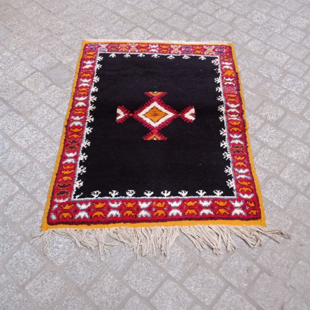 Moroccan Vintage Berber Glaoui Rug,moroccan Berber Rug Handmade Wool ...